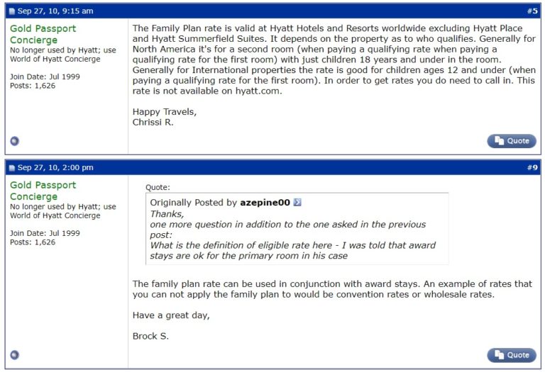 Did you know about the Hyatt family rate?