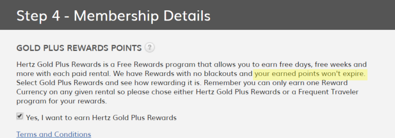 How to keep Hertz points alive (Points now expire after 18 months of ...