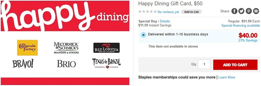 (EXPIRED) Staples: 20% Off Happy Dining, Happy Bites & Happy Kids Gift ...