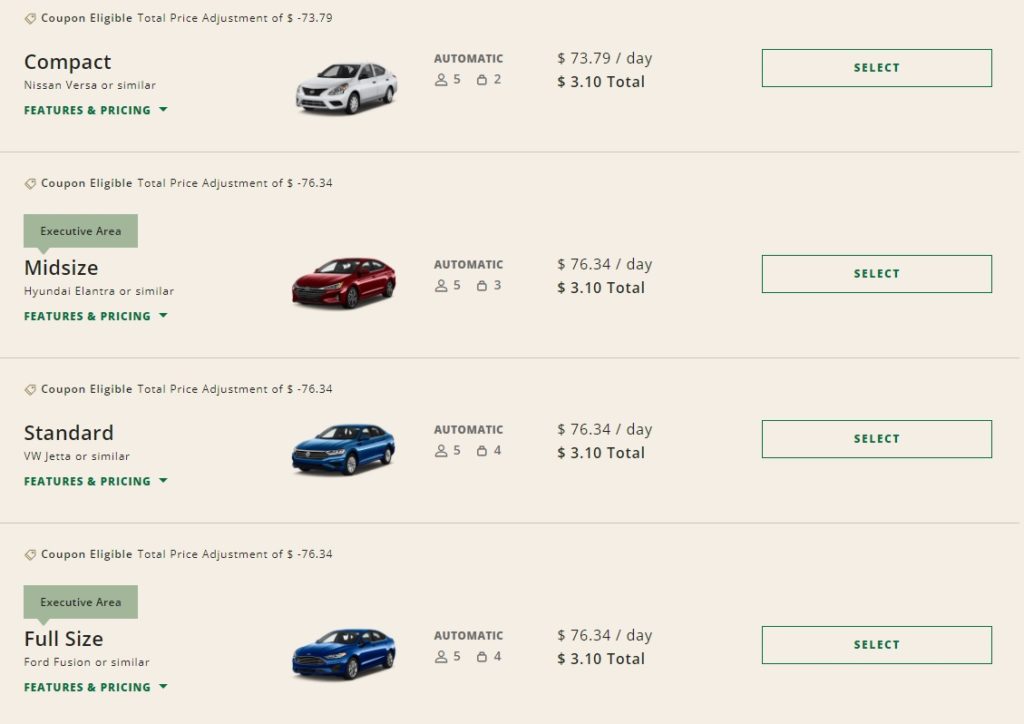 Using National Car Rental free days for one-way car rentals [Sweet-spot ...