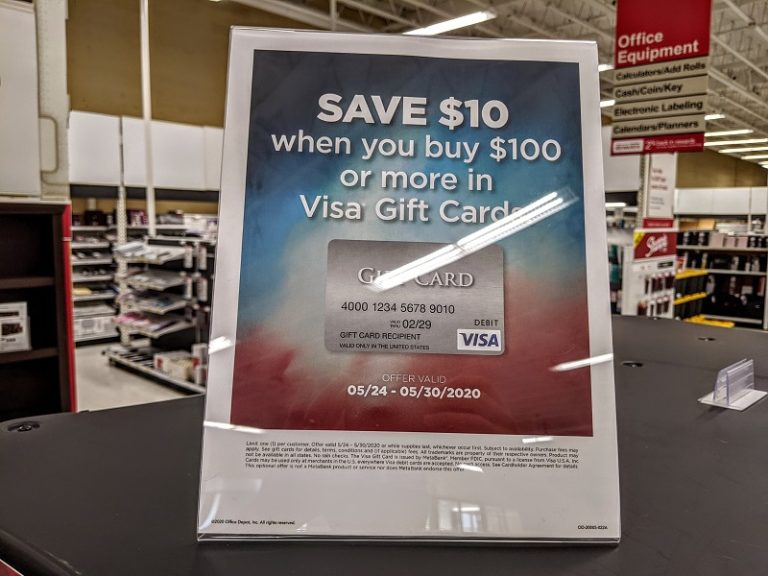 (EXPIRED) Office Depot/OfficeMax: Buy $100+ Visa Gift Cards & Get $10 ...