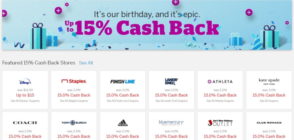 (EXPIRED) Rakuten: 15% cash back / 15x Membership Rewards at many stores