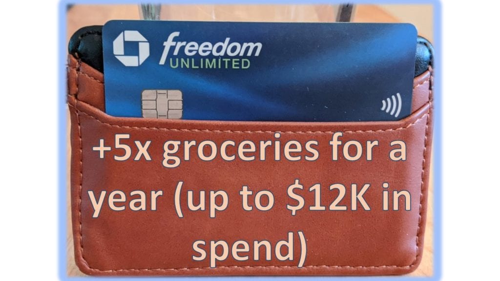 Freedom cards back with 5x grocery store spending bonus for 1 year
