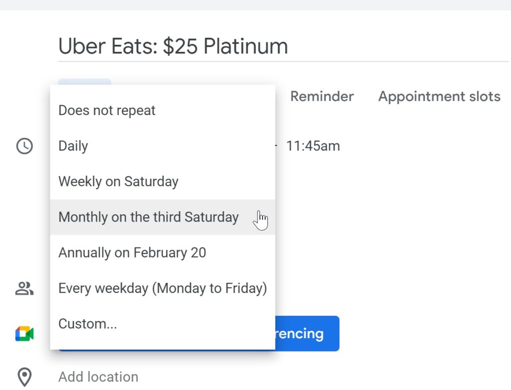 A system for reminding myself to use credits and benefits