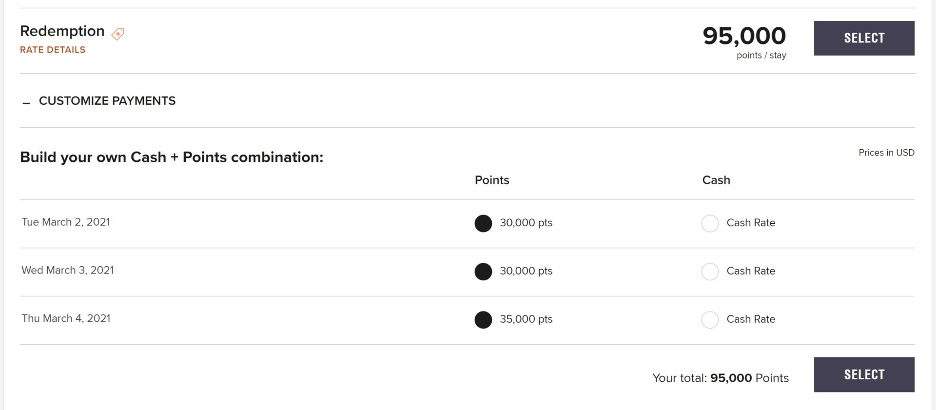 Combining Marriott awards, certificates, and paid nights in a single ...