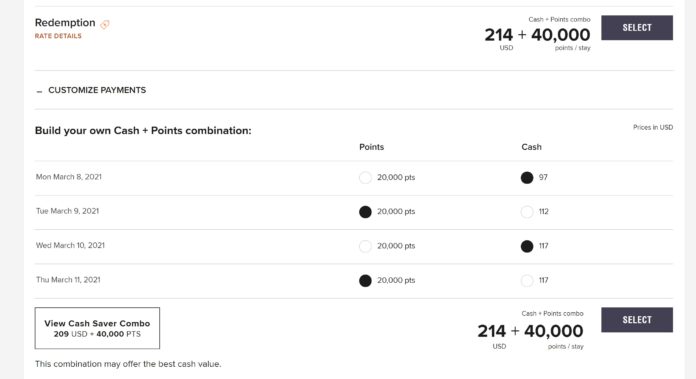 Combining Marriott awards, certificates, and paid nights in a single ...