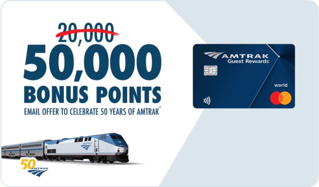 Amtrak Credit Card Offering Best Ever 50,000 Point Welcome Offer