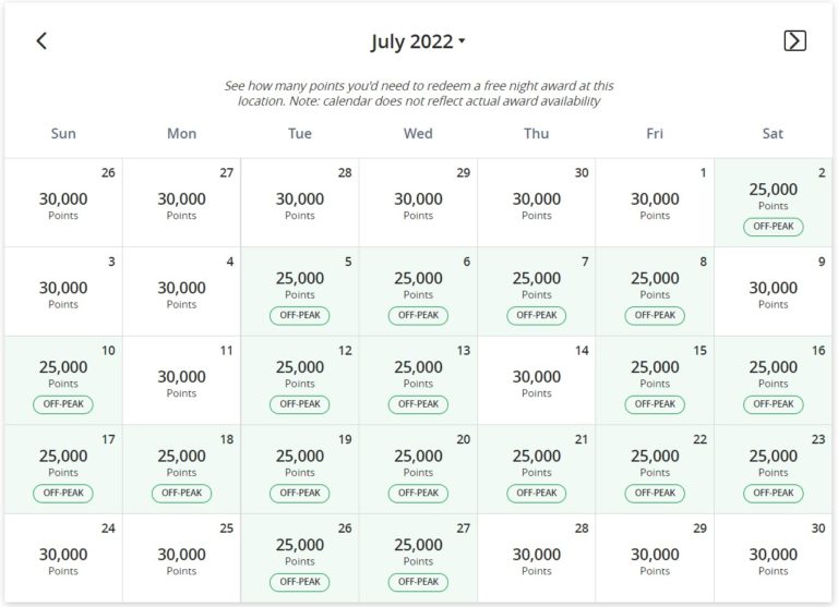 Hyatt Points Calendar Is Now Live & The Experience Is Mixed
