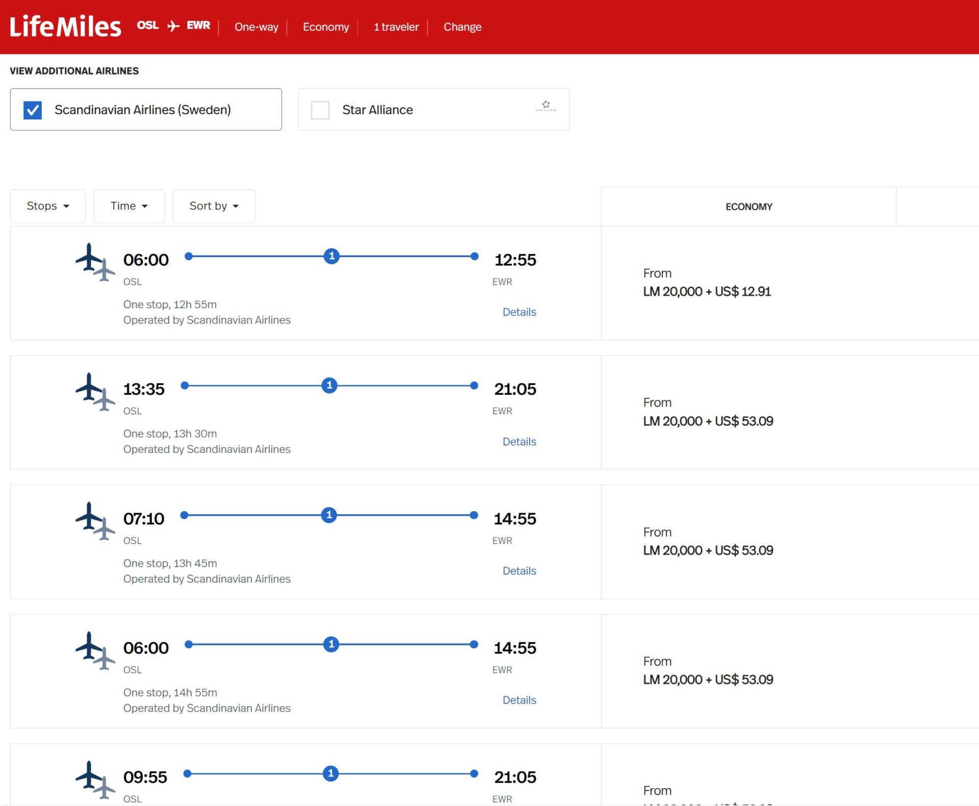 Finding hidden LifeMiles award availability