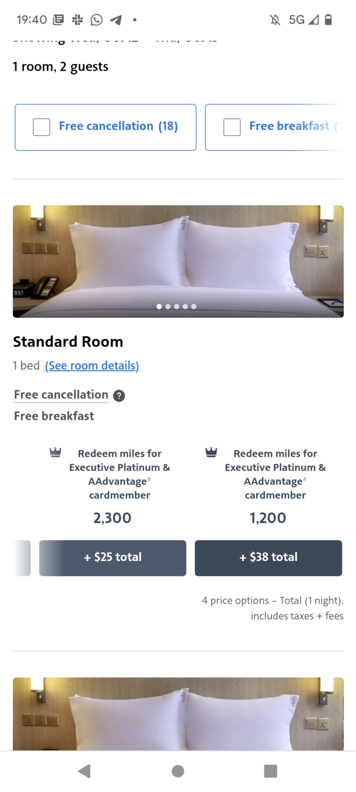 Surprising: Get 1c per mile (or more) using AAdvantage miles for hotels