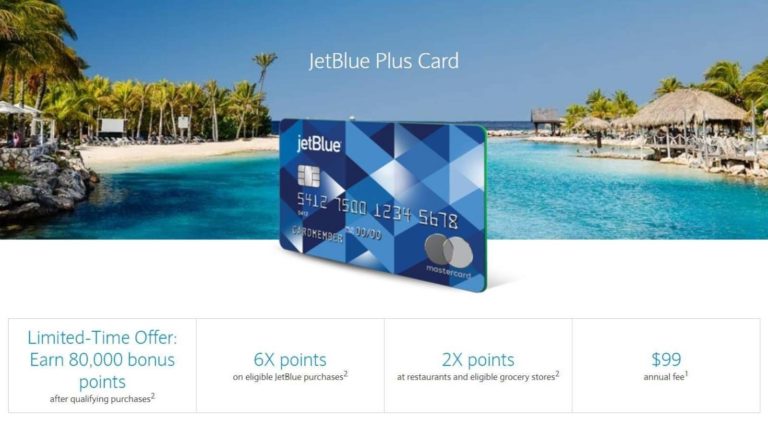 Barclays JetBlue Plus card: Limited-time 80K TrueBlue points welcome offer