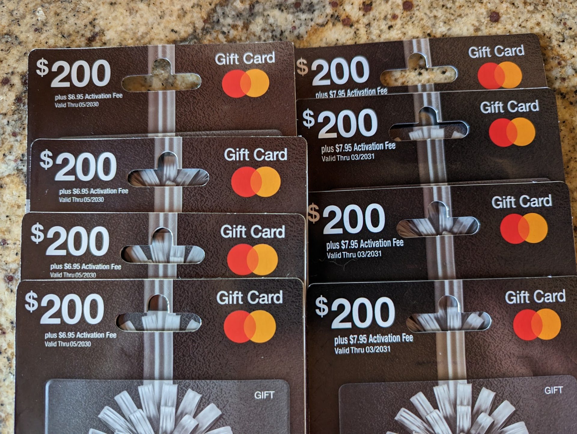 Gift card fees probably increasing ($7.95 for $200 Mastercards at Staples)