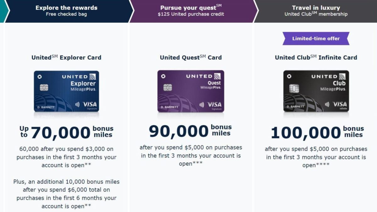 Chase United Airlines Cards: Increased welcome offers, up to 100K Chase United Airlines Cards: Increased welcome offers, up to 100K