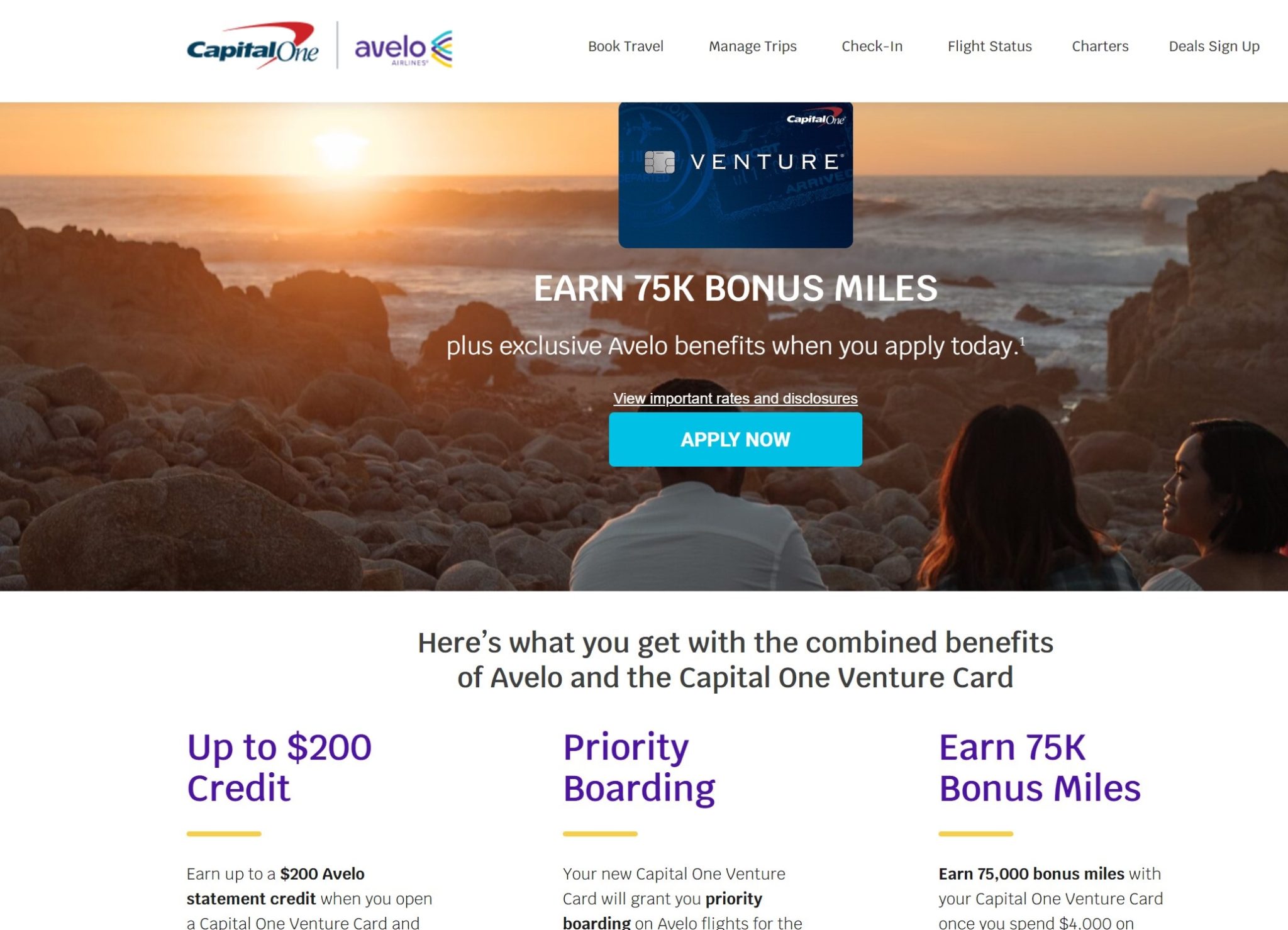 75K plus $200 in Avelo statement credits with new Capital One Venture ...