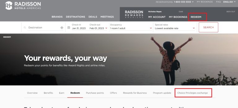 Now convert Radisson points to Choice Privileges at a 2:1 ratio