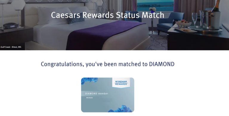 (EXPIRED) Match Caesars Diamond back to Wyndham Diamond