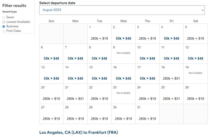 Wide Open Condor Business Class Availability For 4 People To Europe ...