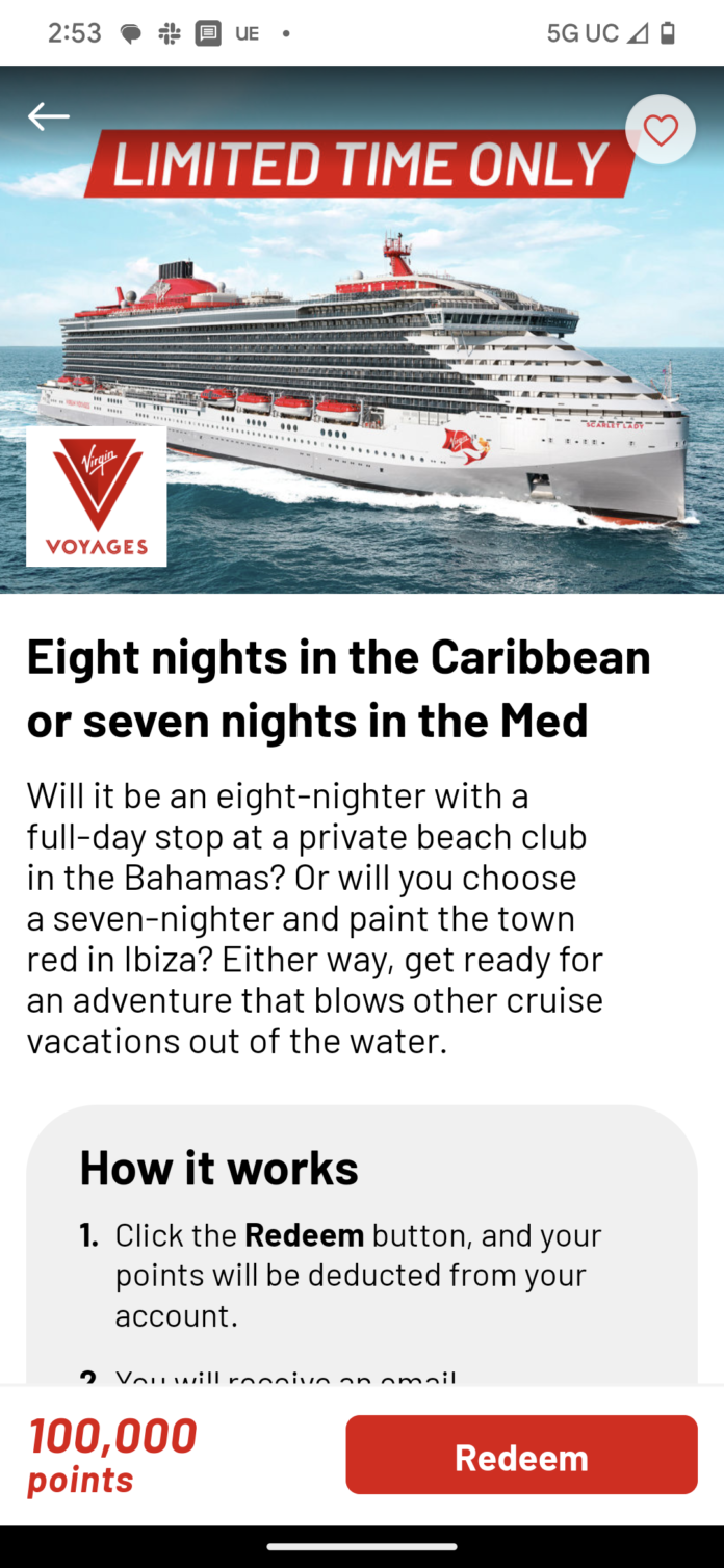 (EXPIRED) Virgin Voyages cruises for 80K or 100K Virgin points through ...