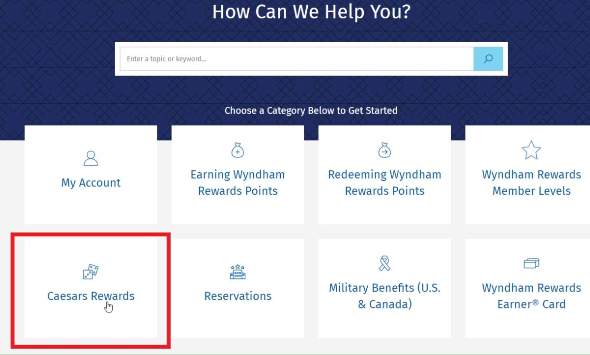 Trouble matching Wyndham to Caesars? Here's a solution.