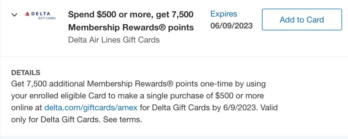 (EXPIRED) Delta Air Lines Amex Offer: 7,500 Membership Rewards on $500 ...