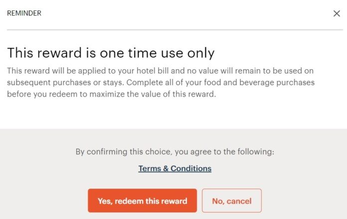 How to redeem IHG food & beverage credits earned from Milestone Rewards