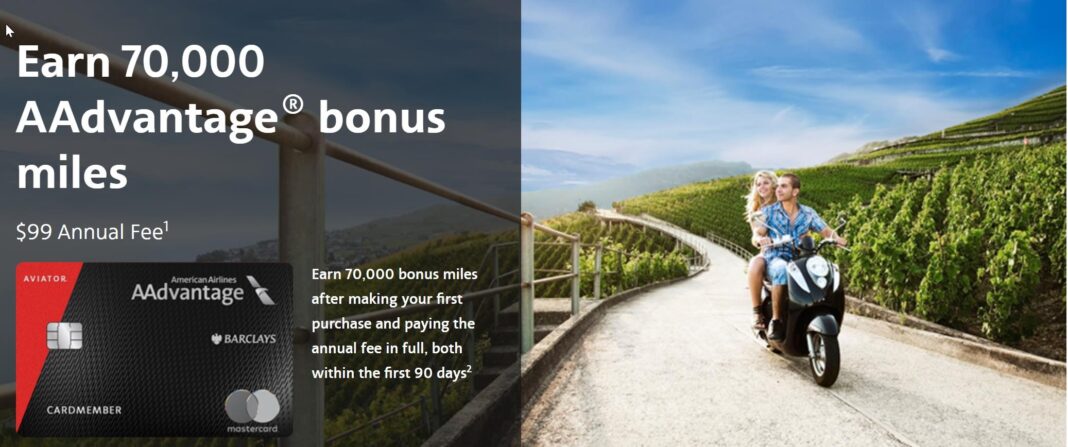 AAdvantage Aviator Red Mastercard: 70,000 Miles Welcome Offer