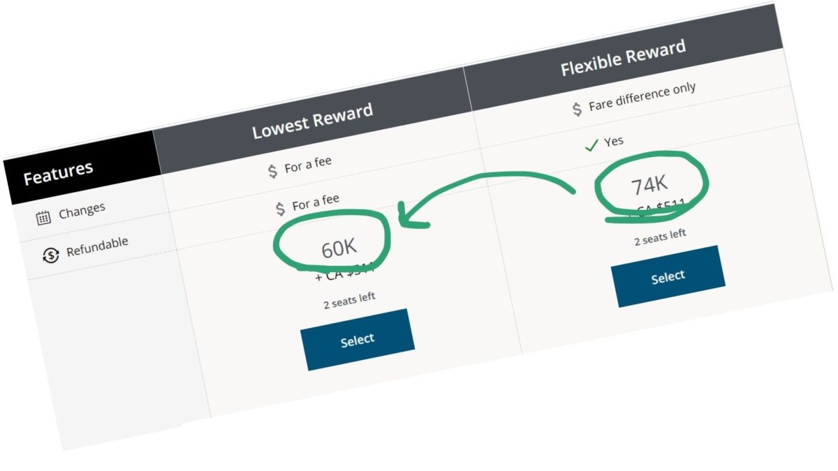 (Dead) Air Canada Aeroplan: Reduce award price by switching from a flexible reward