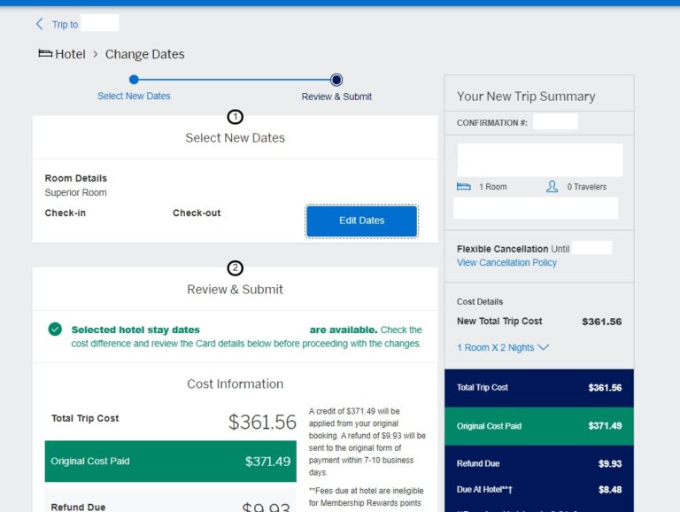 You can now change the date on an Amex Fine Hotels & Resorts or The ...