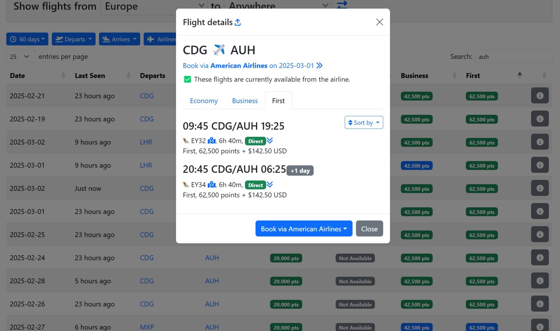 Seats.aero: a wonderfully nerdy tool for finding Unicorn flight awards