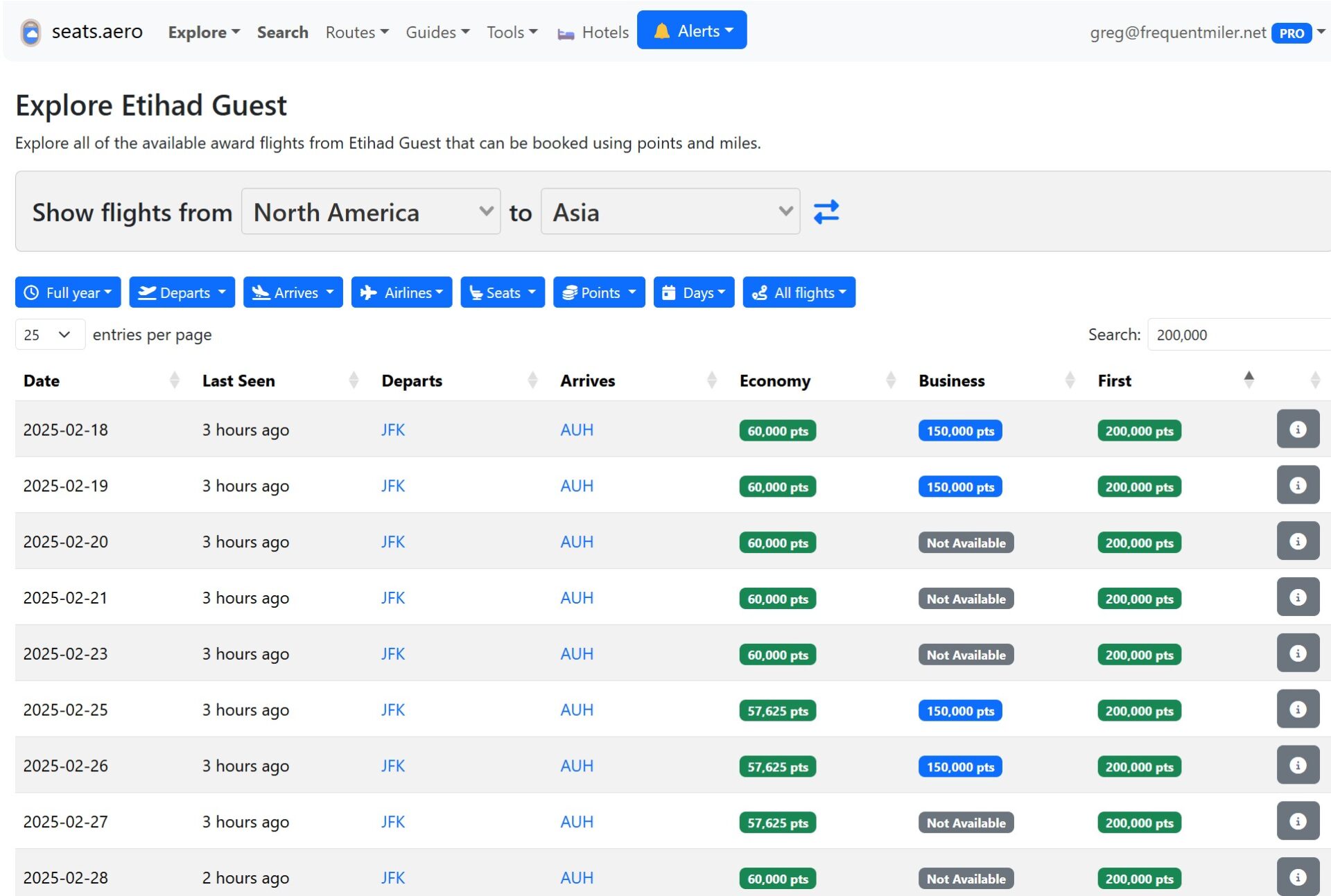 Seats.aero: a wonderfully nerdy tool for finding Unicorn flight awards
