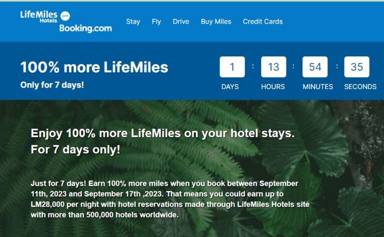 (EXPIRED) Earn up to 28K miles per night with LifeMiles Hotels promo