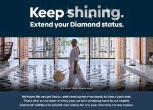 (EXPIRED) Hilton again offering one year Diamond Status extensions