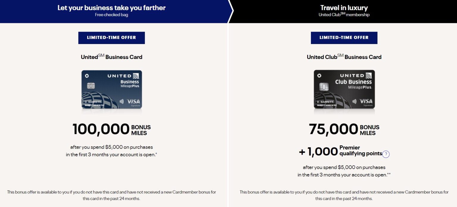 United Business Card: 100K welcome offer still available via referrals