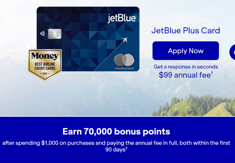 Barclays JetBlue Plus Card: Improved 70K TrueBlue points welcome offer