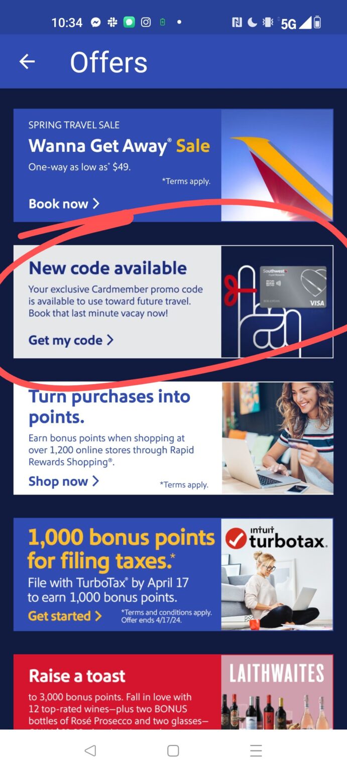 Ongoing Southwest promo for 20% off award flights within 14 days