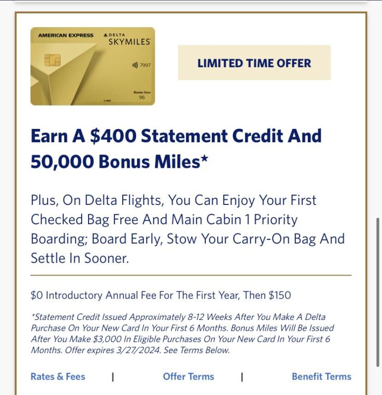 (EXPIRED) Enhanced Amex Delta Card Offers with $400-500 in credit ...