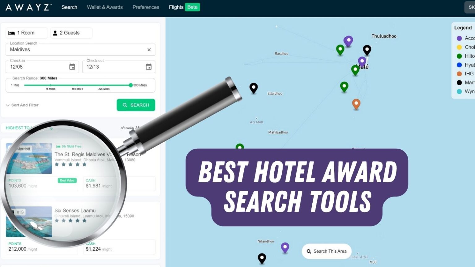 Which hotel award search tool is best?