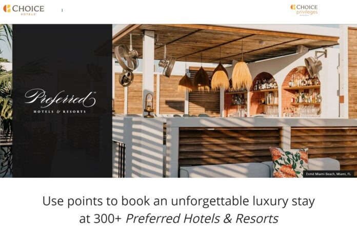 Book Preferred Hotels online with Choice points
