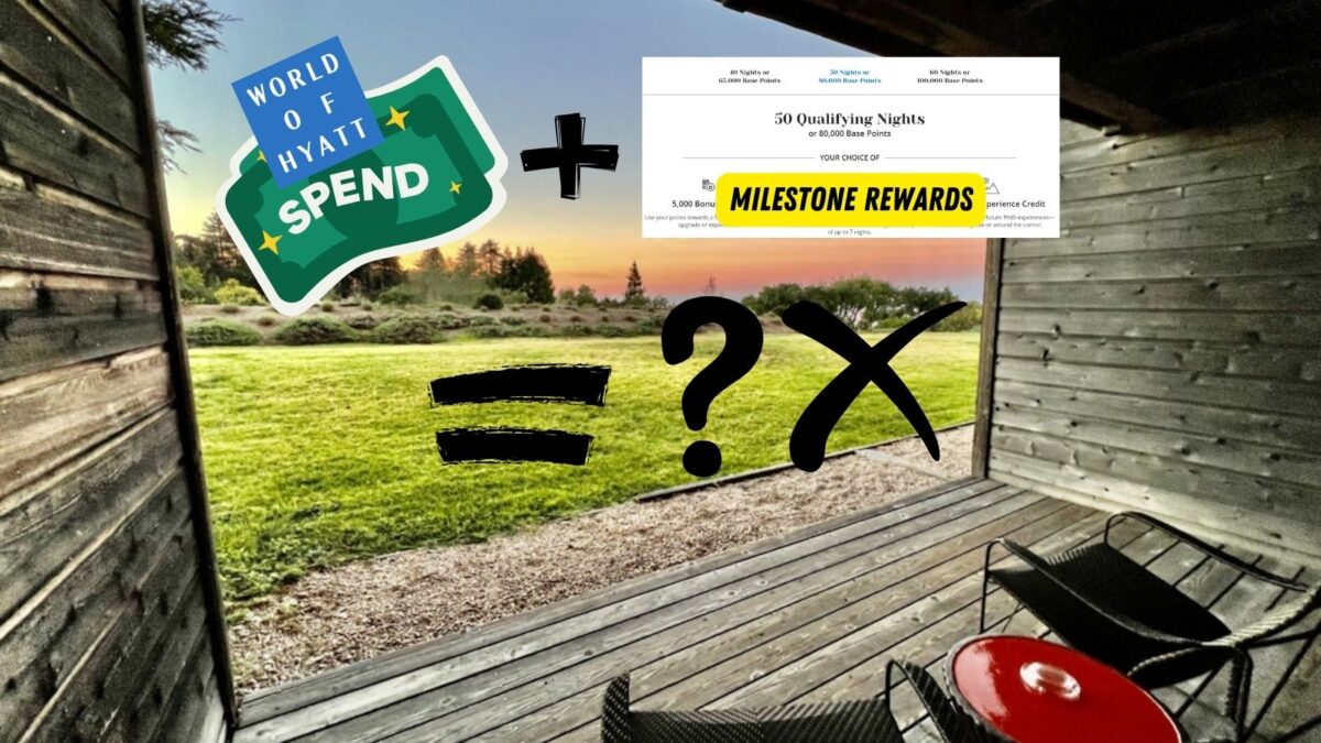 Hyatt Milestone Spending. What's my X?