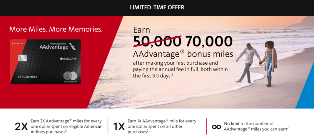 (Expired) AAdvantage Aviator Red Mastercard: 70K Miles Welcome Offer