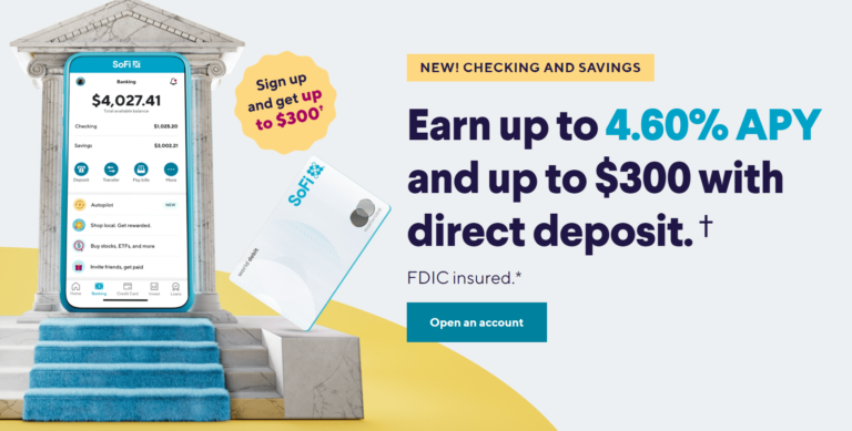 (Expired) Earn up to a $650 bonus with a new SoFi checking/savings account