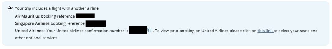 Selecting seats on a complicated Aeroplan booking