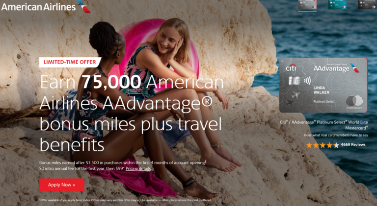 Citi AAdvantage Platinum Select: Best Ever 75K Offer is back