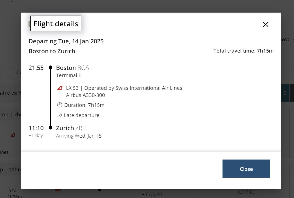 Understanding the Air Canada Aeroplan award chart