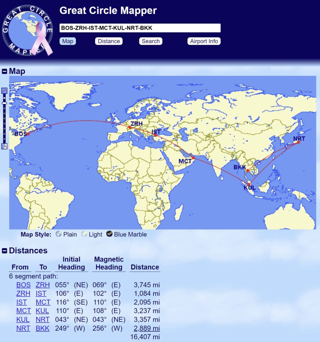 Understanding the Air Canada Aeroplan award chart