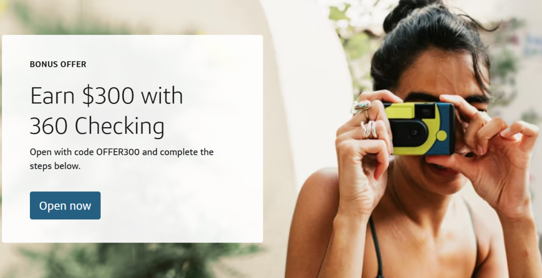 Easy $300 checking bonus with Capital One 360