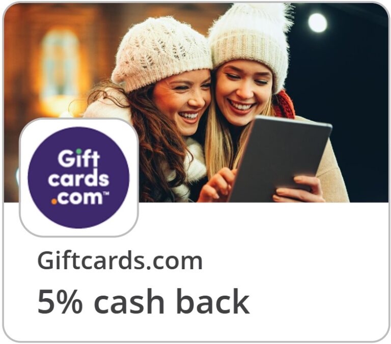 Get 5% back on up to $1,000 spend with a Giftcards.com Chase Offer