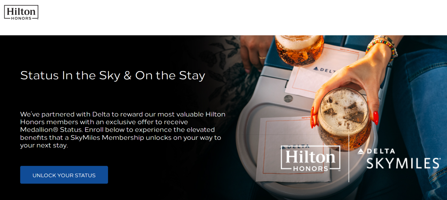(EXPIRED) Hilton Honors / Delta Status Match Promotion (targeted)