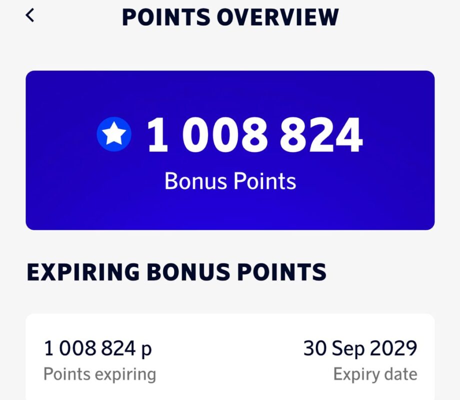 (Update: Points awarded) I'm a SAS EuroBonus Millionaire!