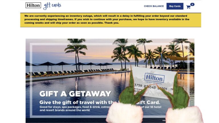 [Update: Sales suspended] Uh-oh: Hilton gift card inventory shortage ...